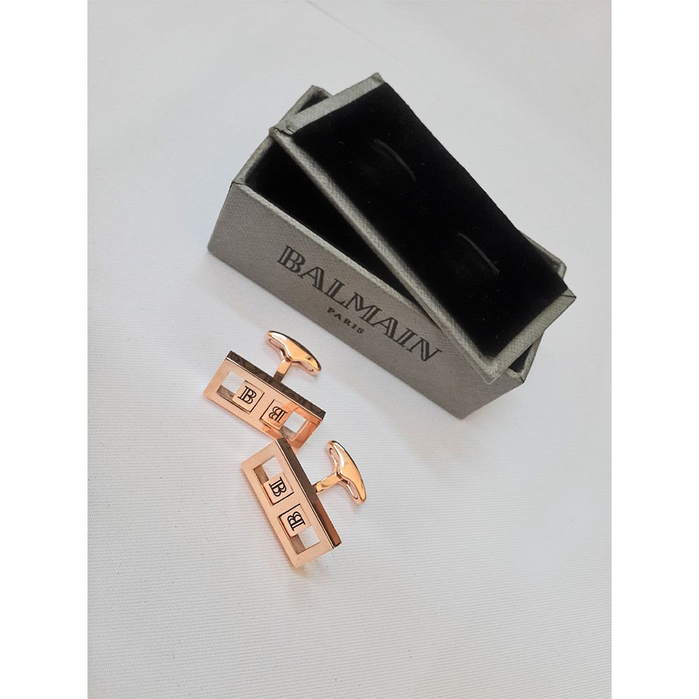 كبك ذهبي هولو بيلماين Balmain "Hollow" CuffLink Gold